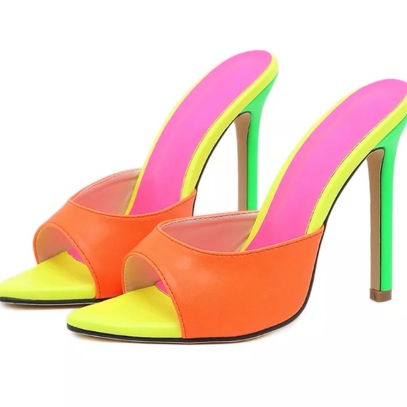 Emaysporium Collection | Shoes | Emaysporium Sexy Pointed Colorful Mule ...